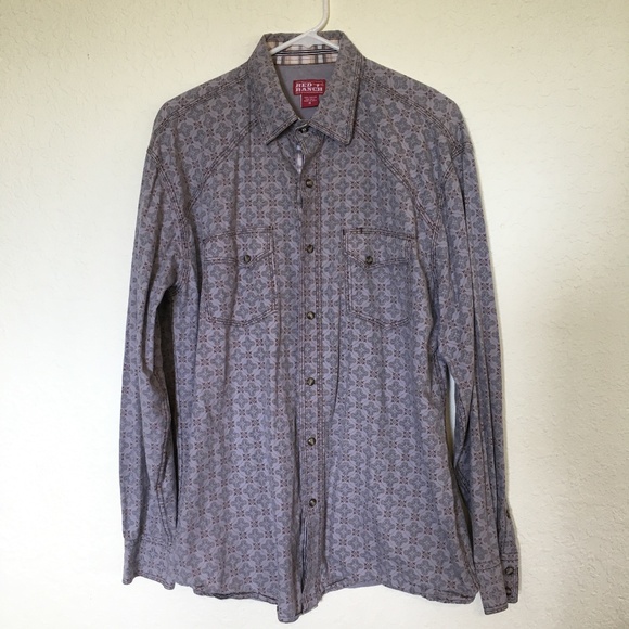 Red Ranch | Shirts | Red Ranch Mens Western Pearl Snap Long Sleeve ...